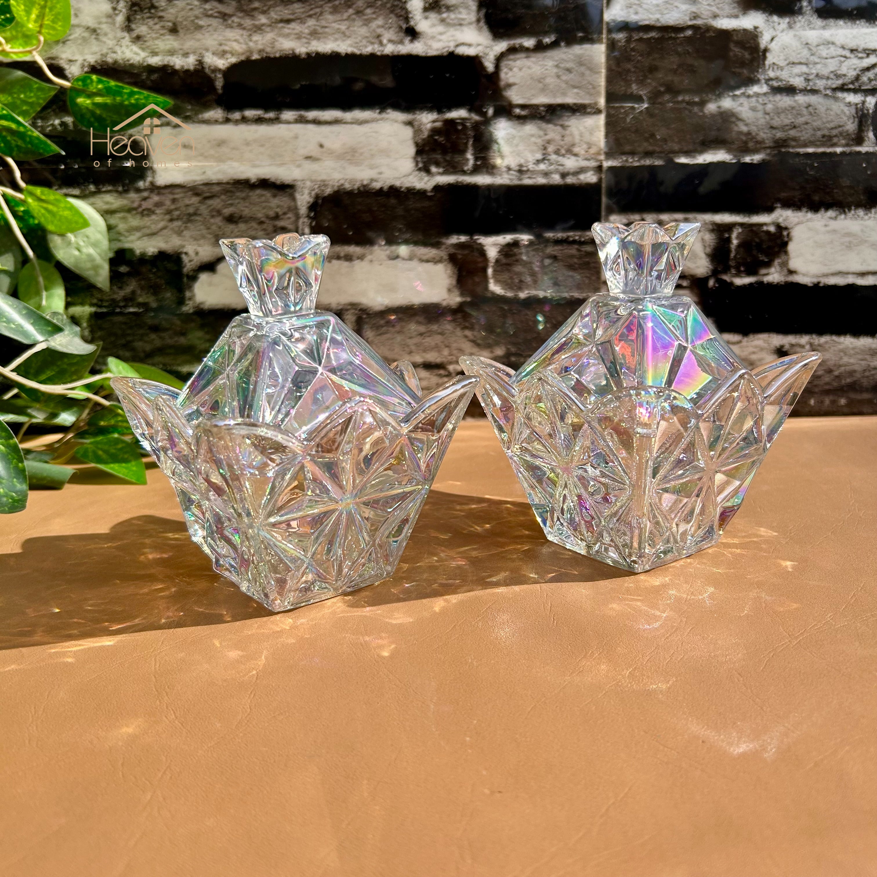 Delisoga® Set of 2 Glass Candy Jar – Chic and Elegant Storage for Swee ...