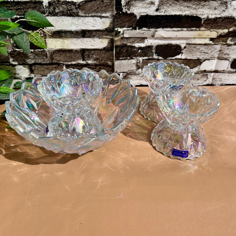 Delisoga® 7-Piece Rainbow Glass Premium Glass Fruit Serving Set – Eleg ...